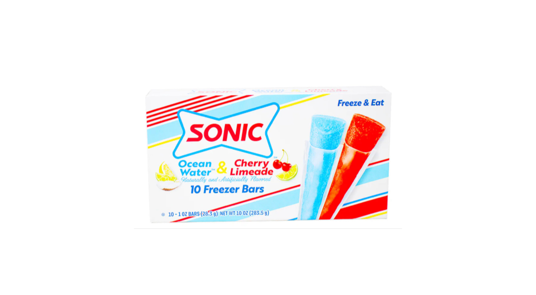 Sonic Freezer Bars Ice Pops - OCEAN WATER & CHERRY LIMEADE – Angie’s ...